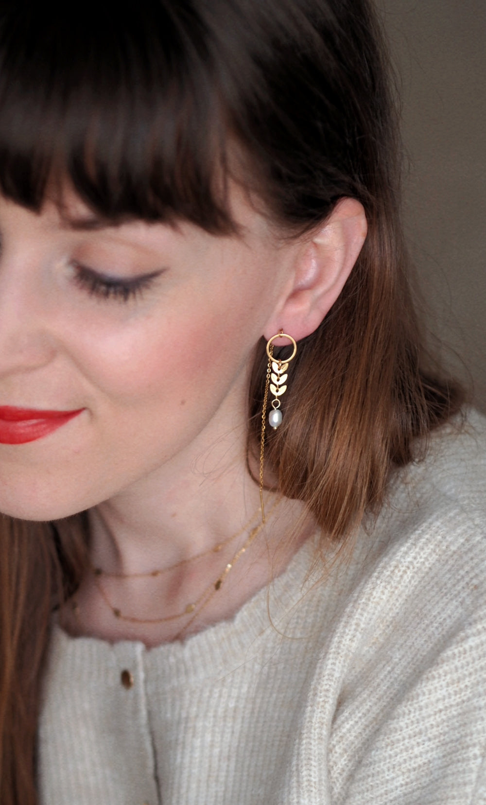Andrea Atlas Signature Chain Earrings N°3 in Gold – Atlas of Dreams