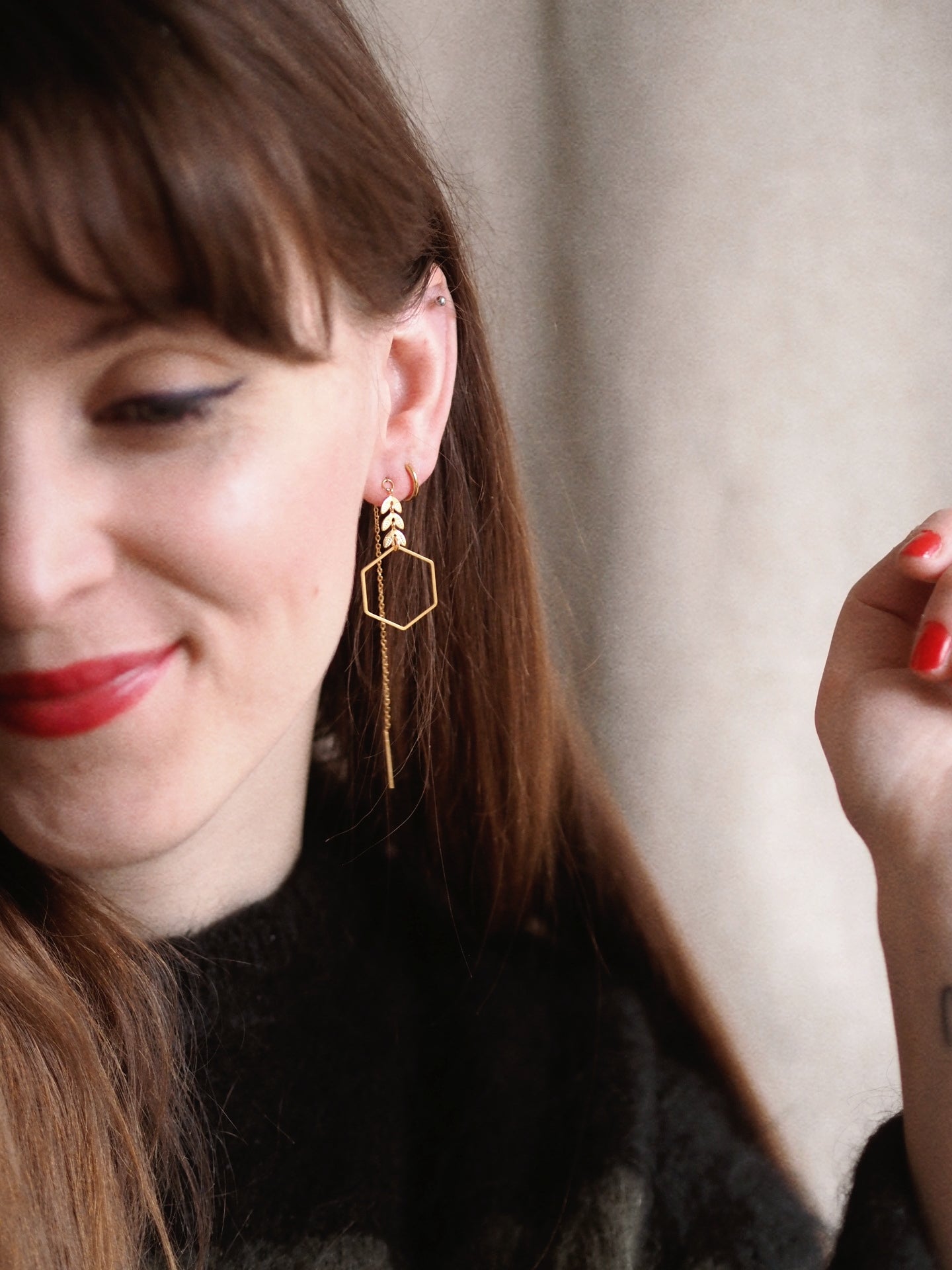 Andrea Atlas Signature Chain Earrings N°22 in Gold – Atlas of Dreams