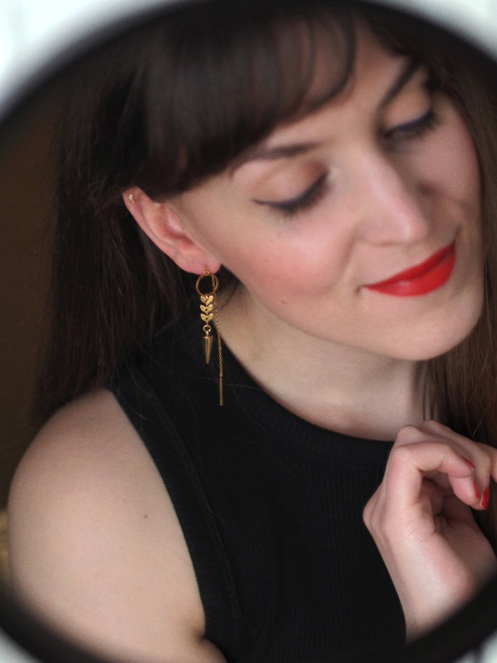 Andrea Atlas Signature Chain Earrings N°56 in Gold – Atlas of Dreams